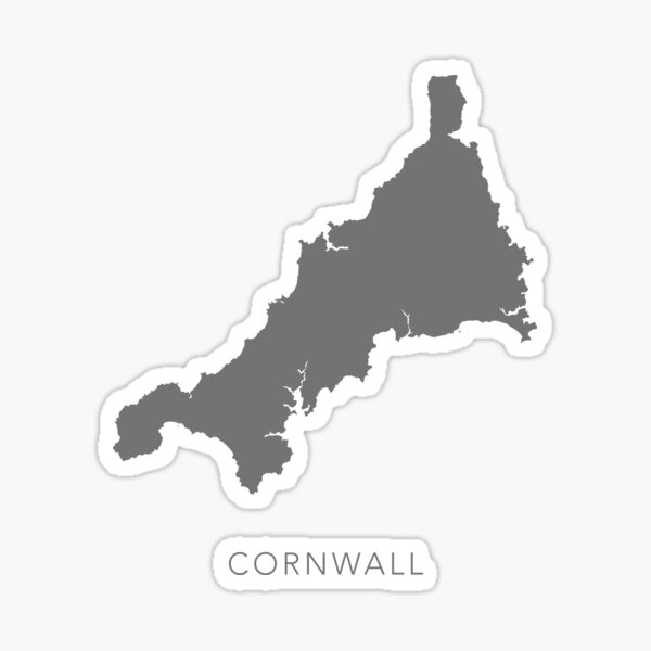 "Map of Cornwall UK" Sticker by By-Danni-Marie | Redbubble