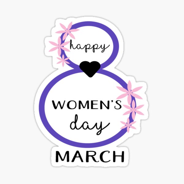 Pegatina «Feliz día de la mujer, regalo para el día internacional de la ...