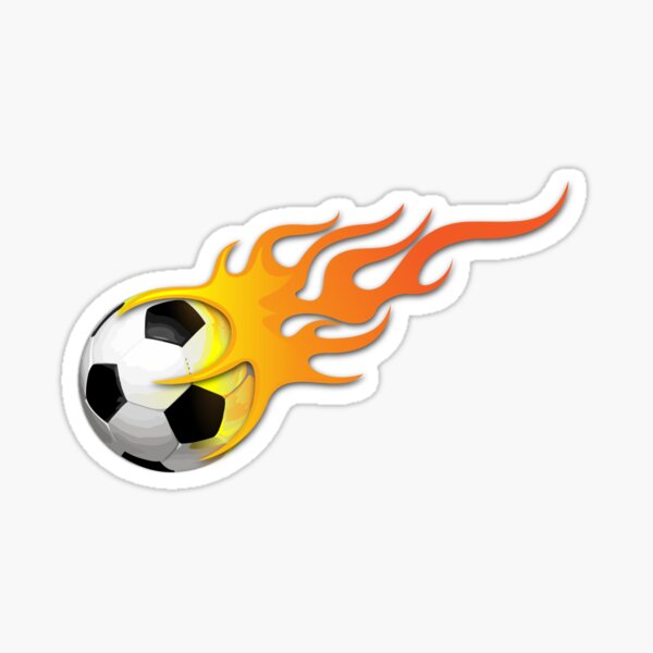 "Football on fire art" Sticker for Sale by lovingangela | Redbubble