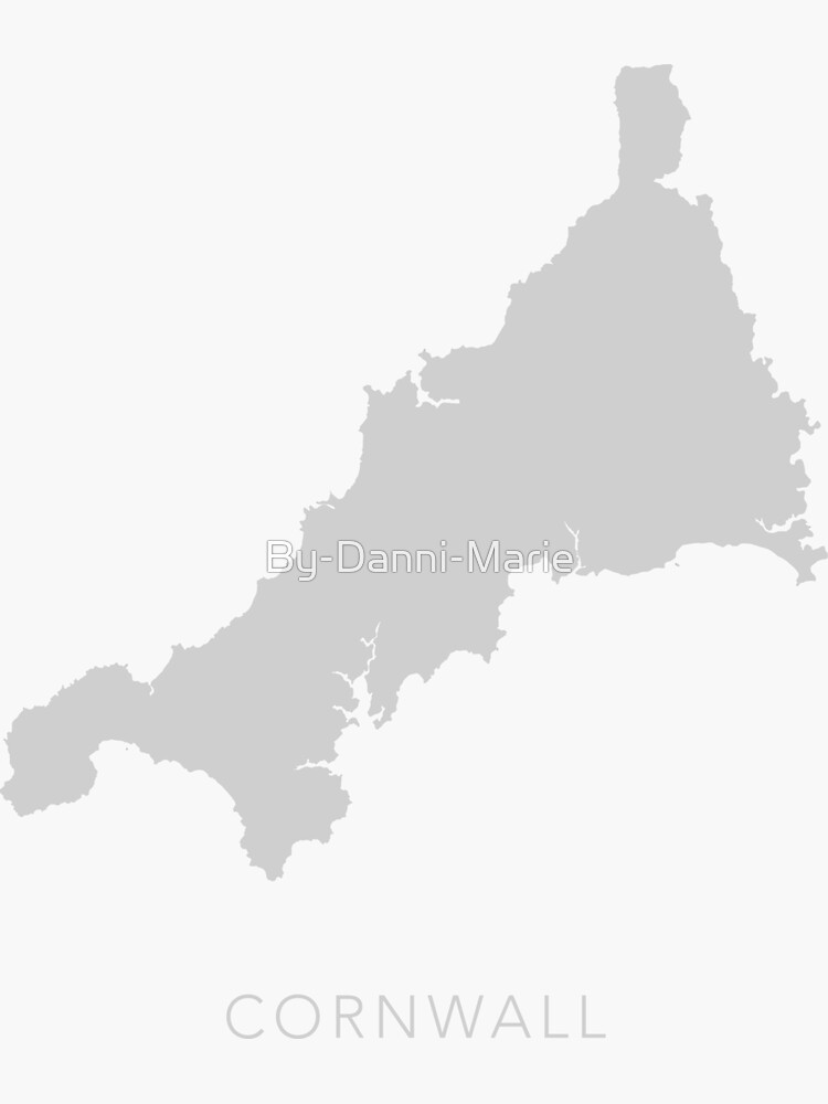 "Map of Cornwall UK" Sticker for Sale by By-Danni-Marie | Redbubble