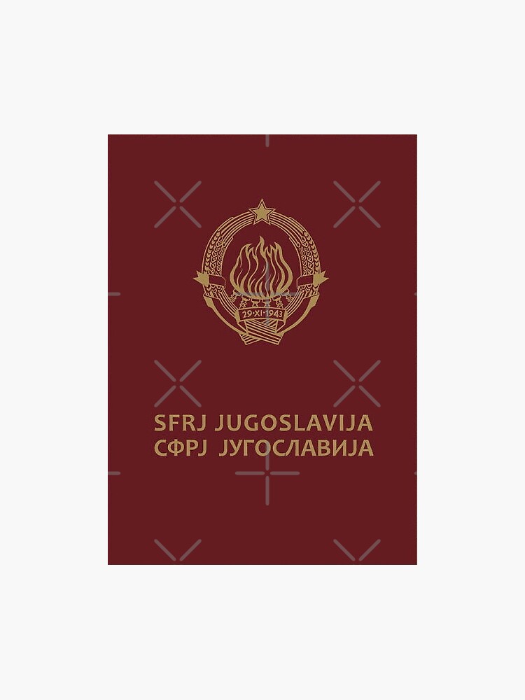 "SFRJ Jugoslavija passport" Sticker for Sale by tanjucka | Redbubble
