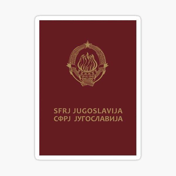 "SFRJ Jugoslavija passport" Sticker for Sale by tanjucka | Redbubble