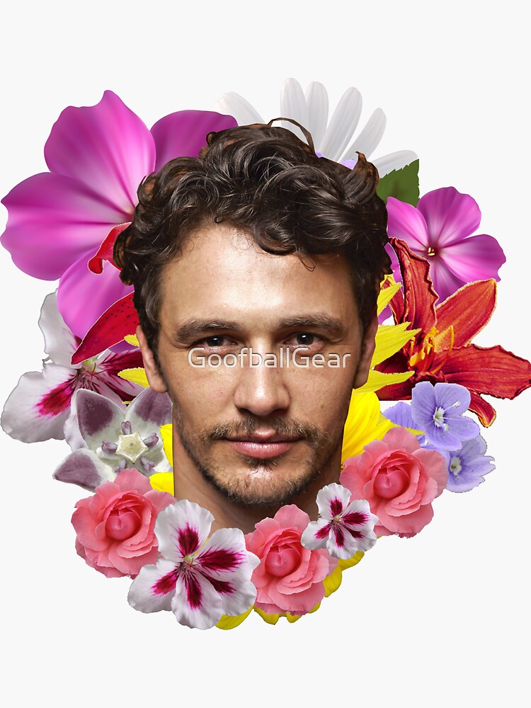 "James Franco - Floral" Sticker for Sale by GoofballGear | Redbubble