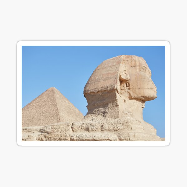 "The Sphinx and the Great Pyramid" Sticker by Sailingstone | Redbubble