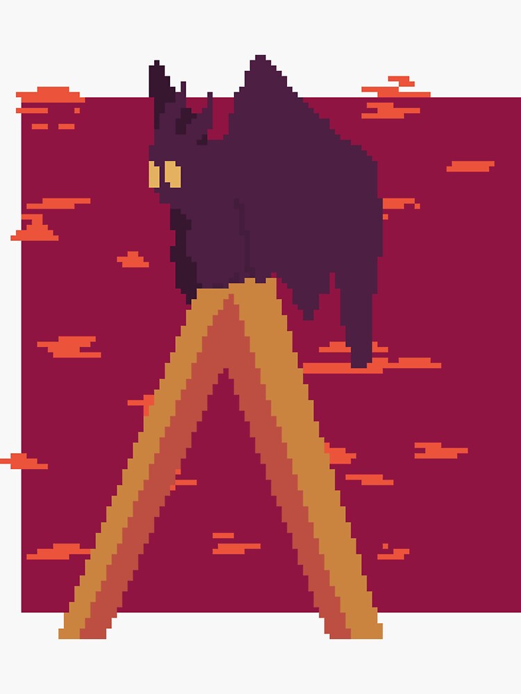 "Mothman Pixel art" Sticker by SocialistDragon | Redbubble