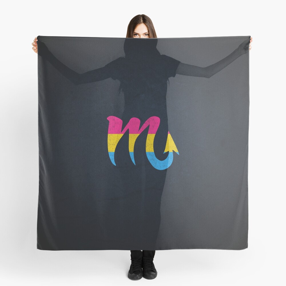 Pansexual Pride Flag Scorpio Zodiac Sign Scarf By Valador Redbubble