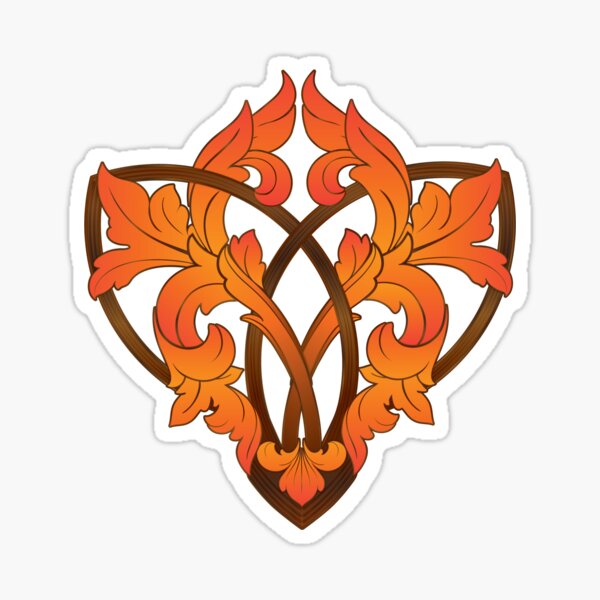 "Wild Fae Orange Tree Crest" Sticker for Sale by ihamrick | Redbubble