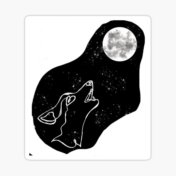 "Howling " Sticker by agsillustration | Redbubble