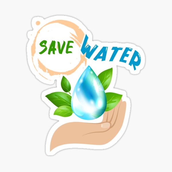 Pegatina «Ahorrar agua, el agua es vida, Día Mundial del Agua 2021» de ...