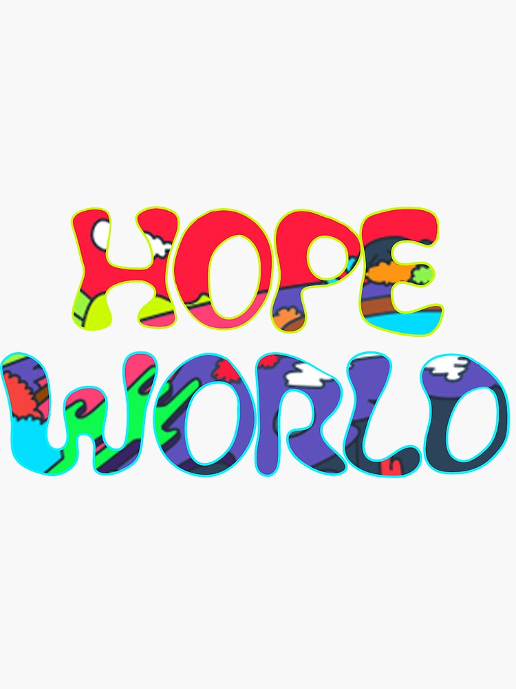 "Hope World Album Art" Sticker for Sale by swim4hope | Redbubble