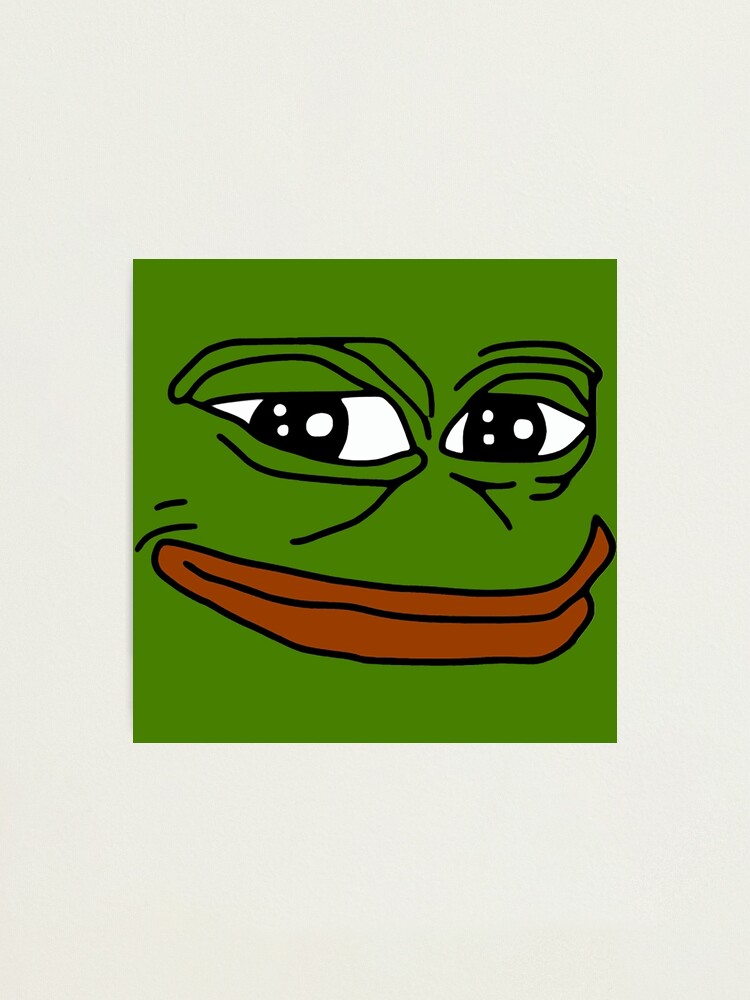 "Pepe The Frog Face" Photographic Print for Sale by kronotic | Redbubble