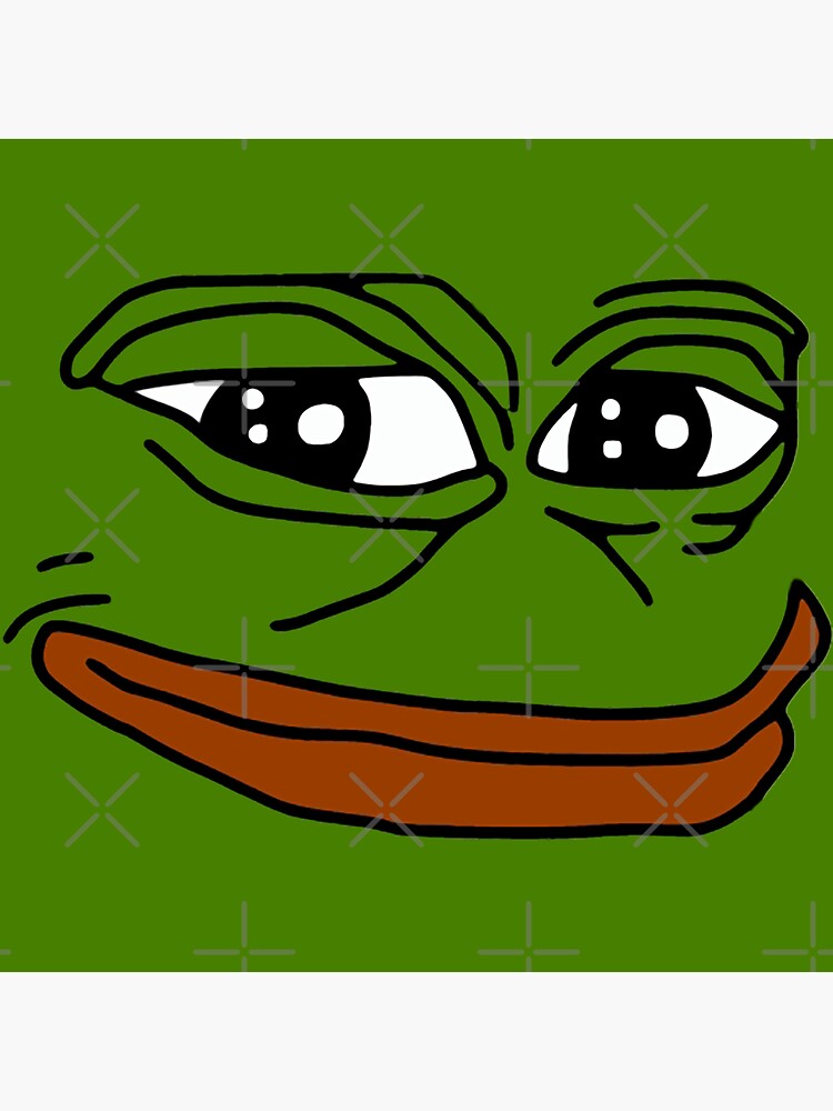 "Pepe The Frog Face" Sticker for Sale by kronotic | Redbubble
