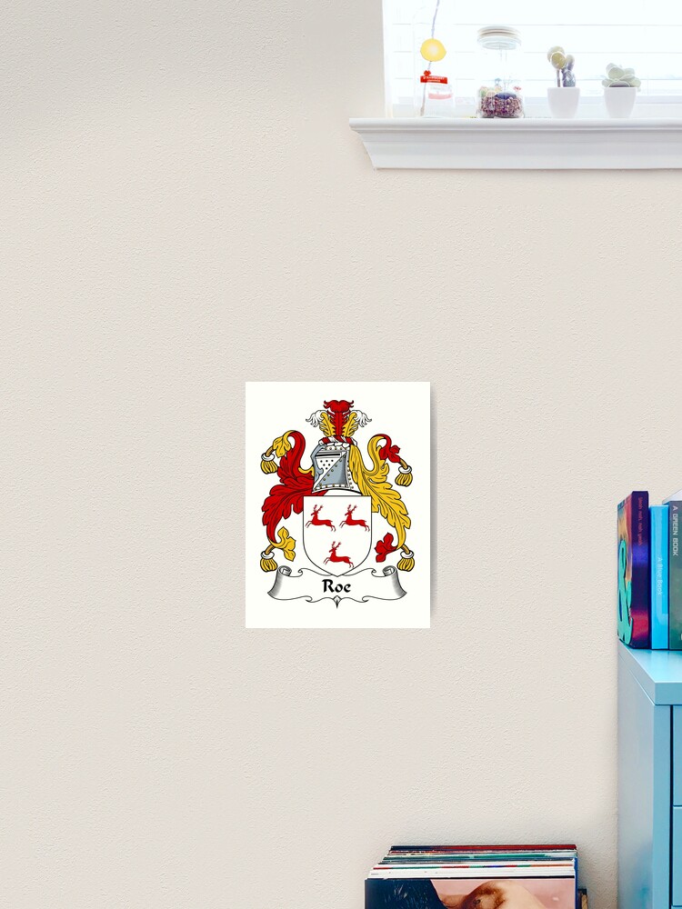 "Roe Coat of Arms / Roe Family Crest" Art Print for Sale by ...