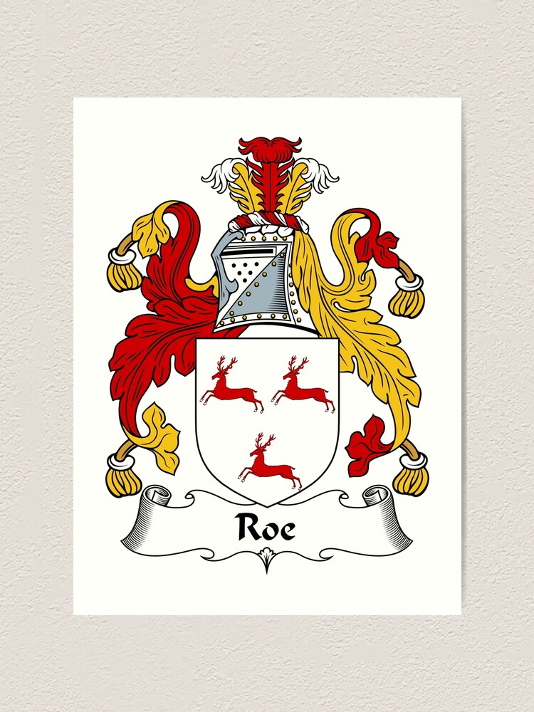 "Roe Coat of Arms / Roe Family Crest" Art Print for Sale by ...