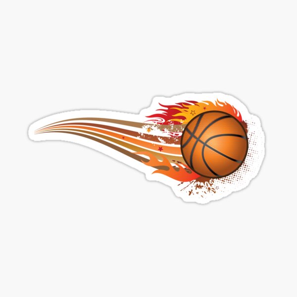 "Basketball fire design" Sticker for Sale by lovingangela | Redbubble