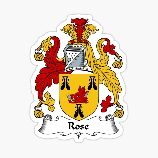 "Rose Coat of Arms / Rose Family Crest" Sticker for Sale by ...