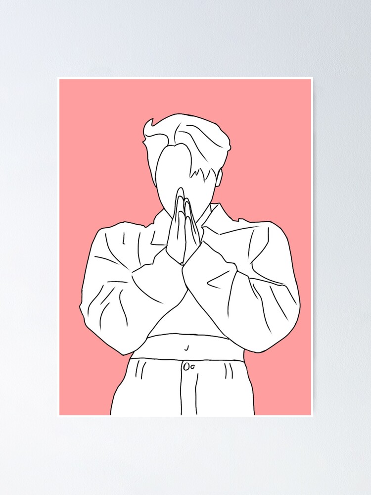 "ATEEZ San fireworks minimalist outline" Poster by MintyLix | Redbubble