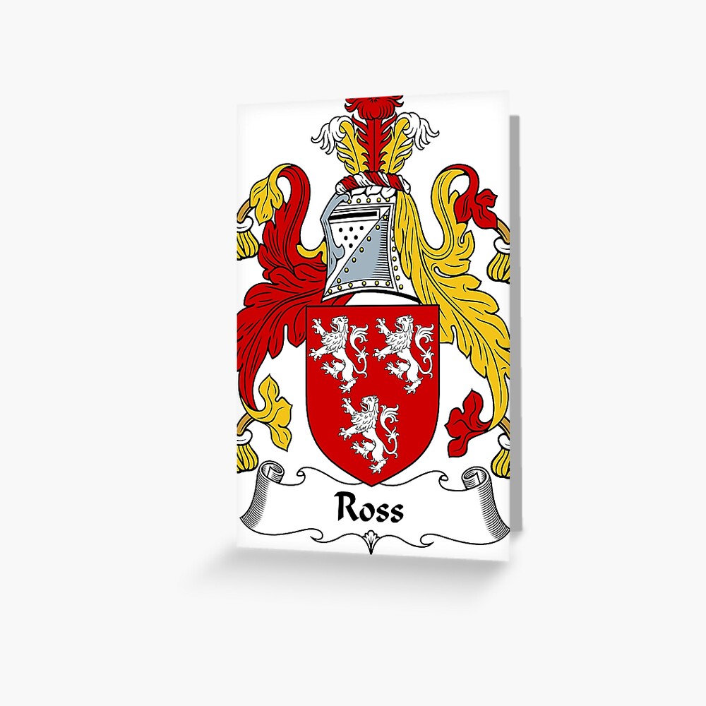 "Ross Coat of Arms / Ross Family Crest" Greeting Card by ...