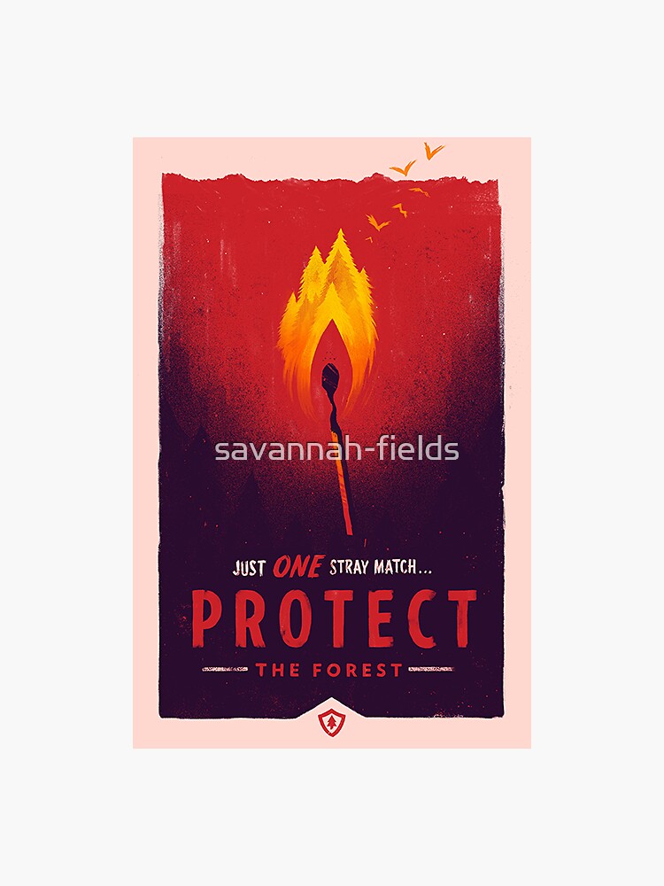 "Protect the Forest FireWatch Poster" Sticker for Sale by savannah ...