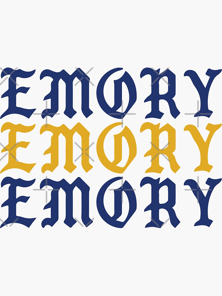 "Emory Font" Sticker for Sale by Stickerfy1 | Redbubble