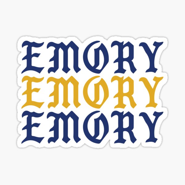 "Emory Font" Sticker for Sale by Stickerfy1 | Redbubble