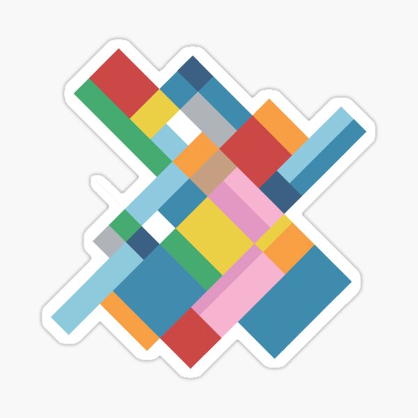 "Rainbow Map 45" Sticker for Sale by ProjectM | Redbubble