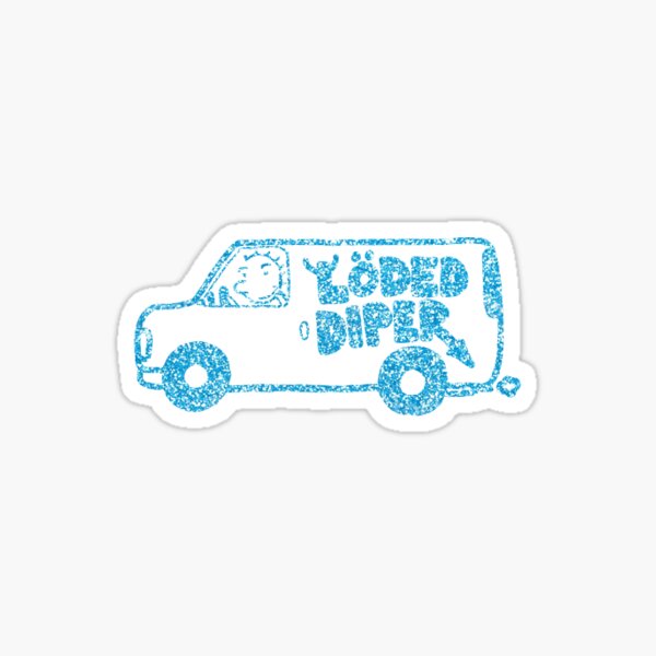 "diary of a wimpy kid loded diper van glitter" Sticker for Sale by ...