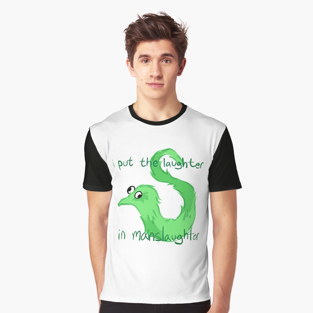 "i put the laughter in manslaughter" Sticker for Sale by LondonBlu ...