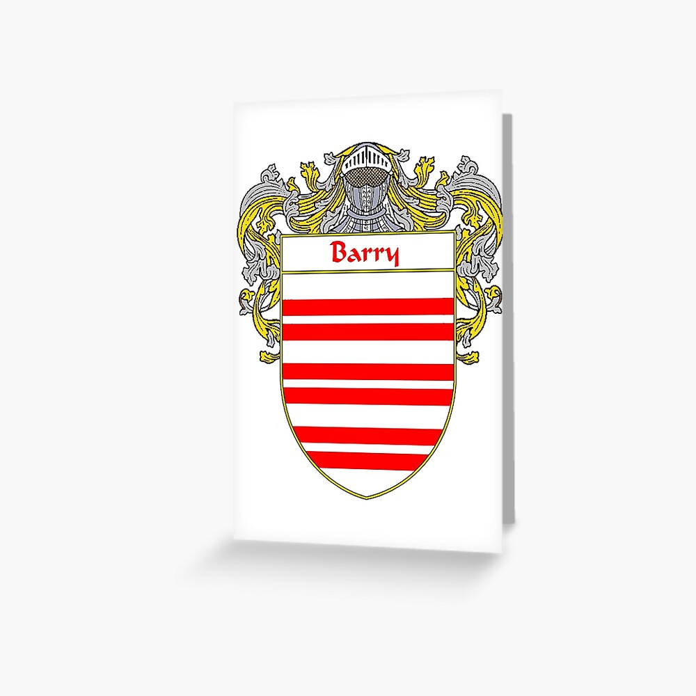 "Barry Coat of Arms/ Barry Family Crest" Greeting Card by IrishArms ...