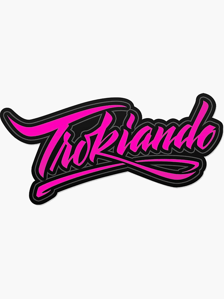 "Trokiando Pink Logo" Sticker by Teesigned | Redbubble