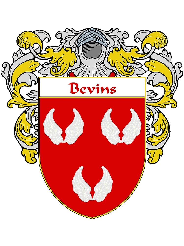 Lámina fotográfica «Escudo de armas de Bevins / Cresta de la familia de ...