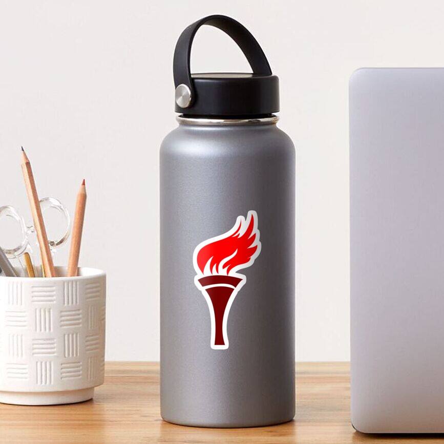 "Flaming torch art" Sticker by huntsusan | Redbubble