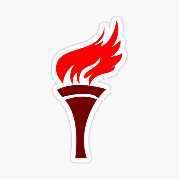 "Flaming torch art" Sticker by huntsusan | Redbubble