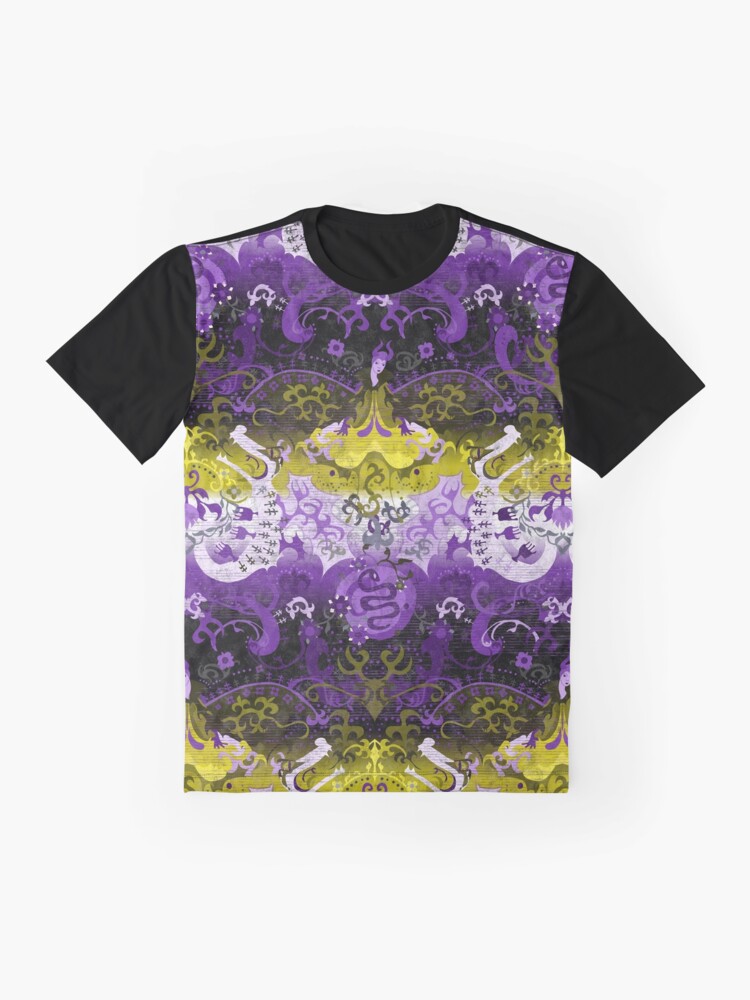 "Non-binary Dragon Damask -- NonBinary Pride Flag Colors" T-shirt for Sale by ArgyleImp ...