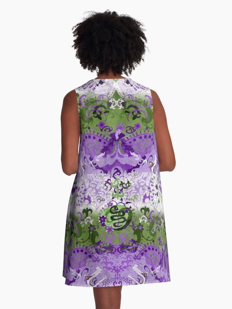 "Genderqueer Dragon Damask -- Genderqueer Pride Flag Colors" A-Line ...