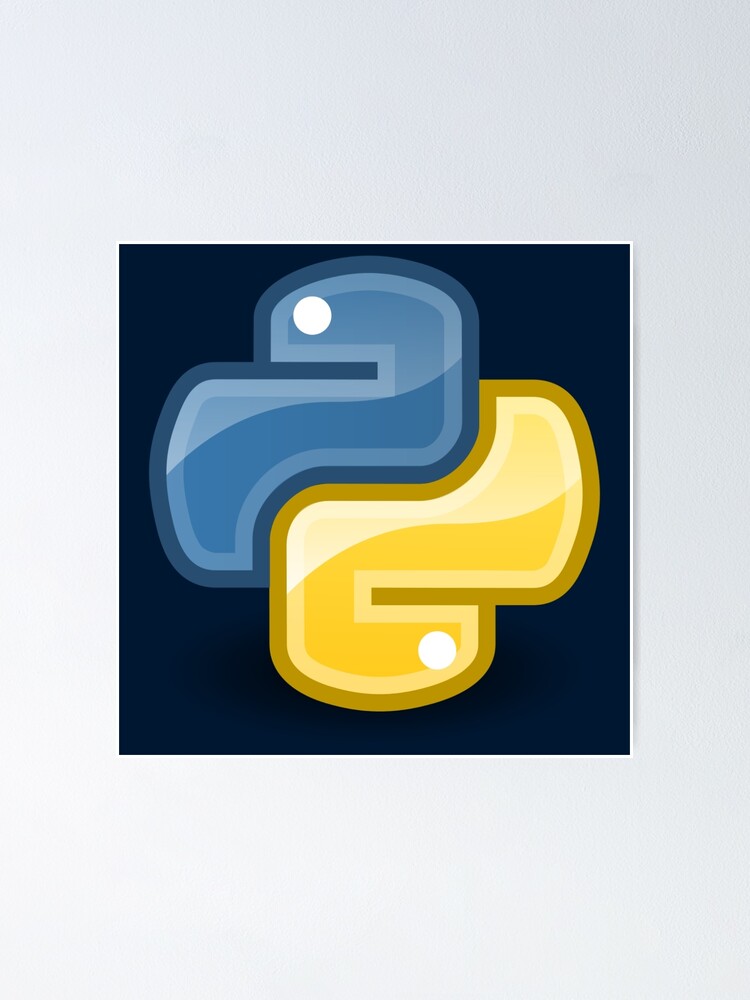 "Python logo" Poster by UnitShifter | Redbubble