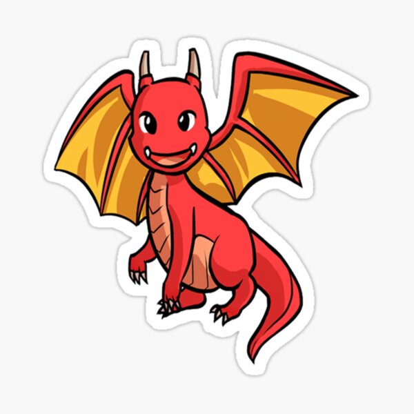 "Cute Chibi Fire Dragon Posing" Sticker for Sale by cutebabymissi0n ...