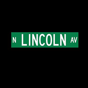 "Lincoln Ave - Chicago street sign" Sticker for Sale by Primotees ...