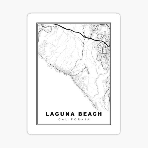 "Laguna Beach Map" Sticker for Sale by sibudas | Redbubble