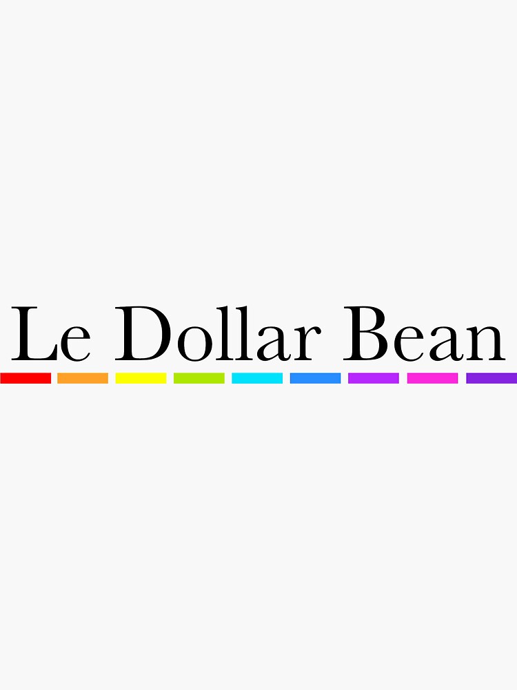"Le Dollar Bean" Sticker by CarleyBeth | Redbubble