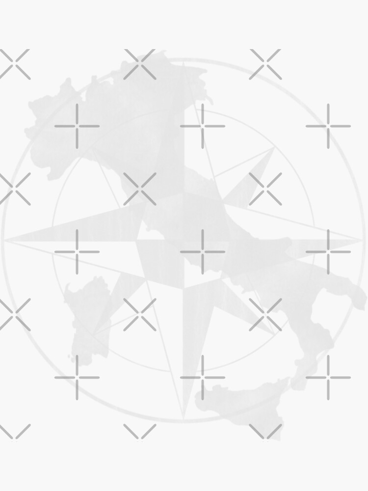 "Italy Compass Map" Sticker for Sale by WearWolfStudios | Redbubble