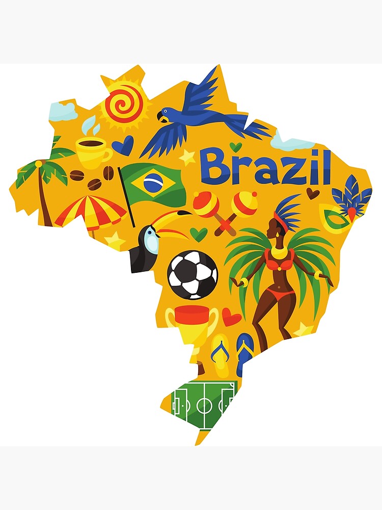 "Brazilian Fun Map" Poster for Sale by DrakeDuck | Redbubble