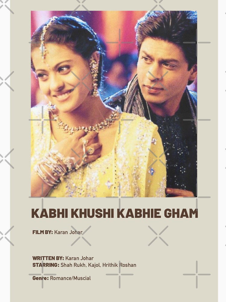"Kabhi Khushi Kabhie Gham - minimalist movie poster " T-shirt by ...
