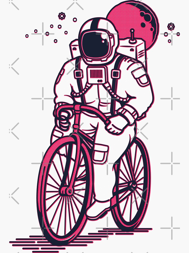 "Space Ride" Sticker by visualcraftsman | Redbubble