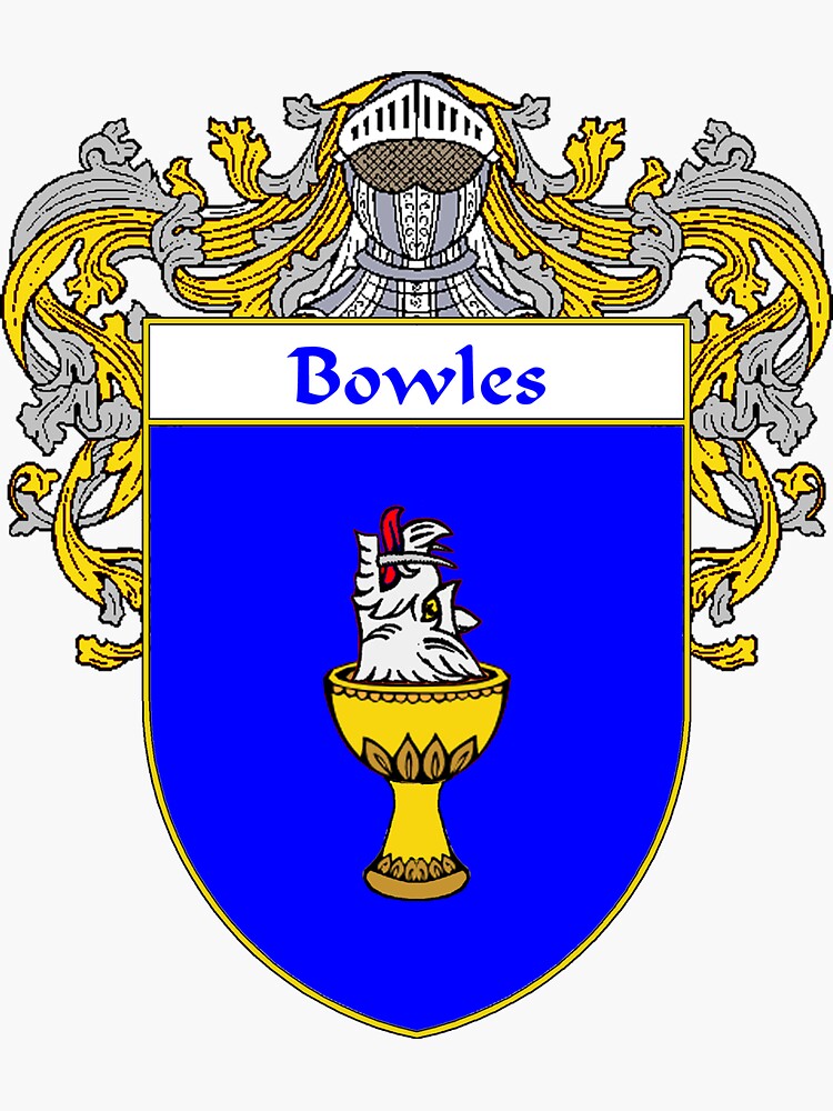 "Bowles Coat of Arms/ Bowles Family Crest" Sticker for Sale by William ...