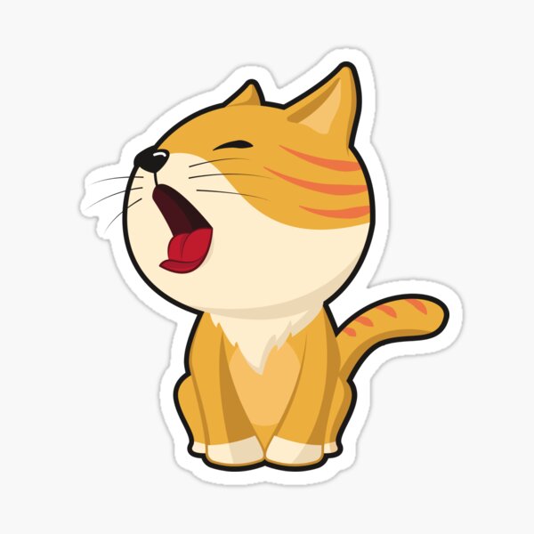 Pegatina «Pegatina Cuando el gato despierta | Cat Stcker 2021» de ...