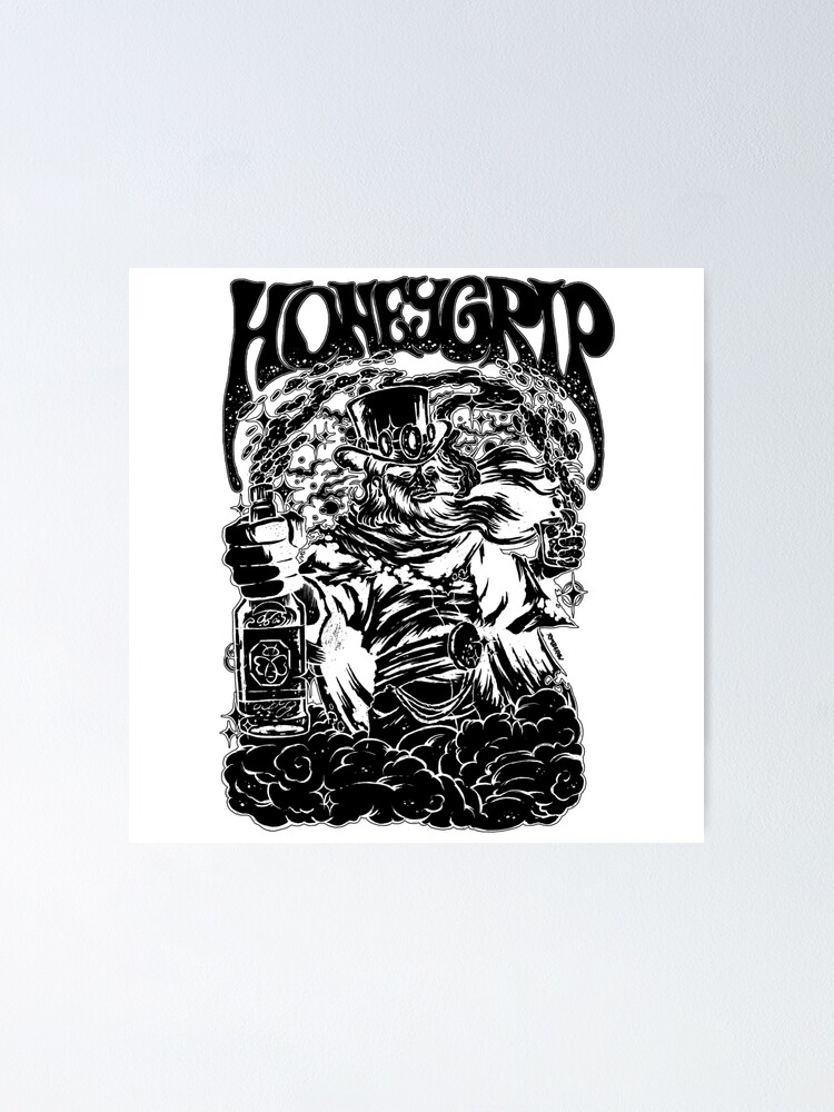 "Uncle Funkle: Mono Black" Poster by Honeygrip | Redbubble