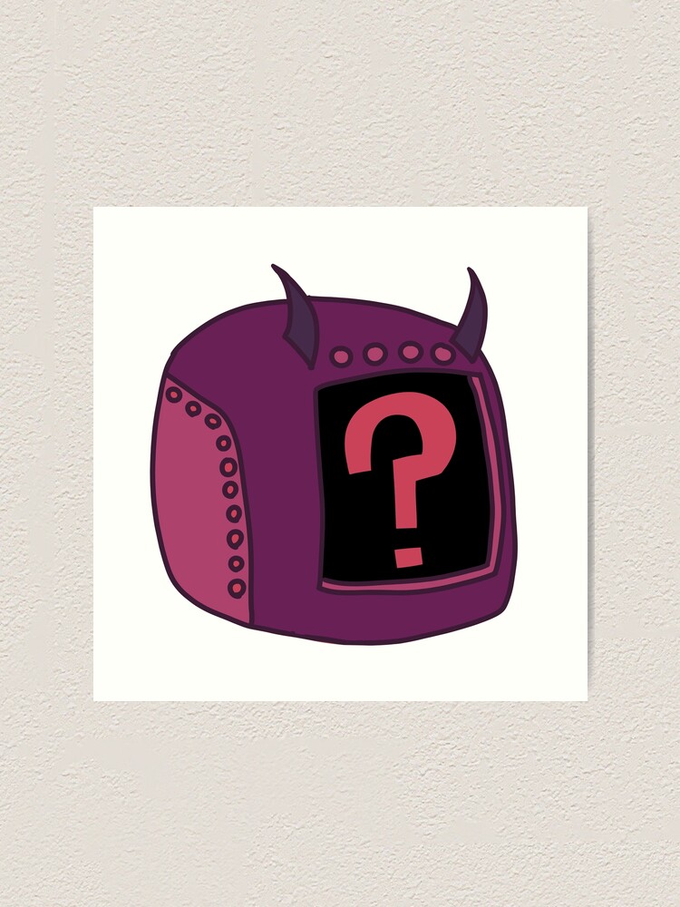 "Cyberpunk emoji sticker question mark" Art Print by HummingGhost ...