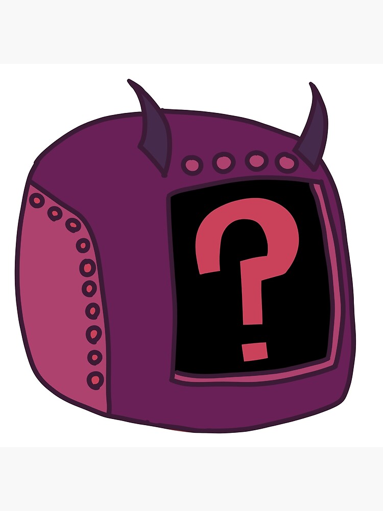 "Cyberpunk emoji sticker question mark" Art Print by HummingGhost ...