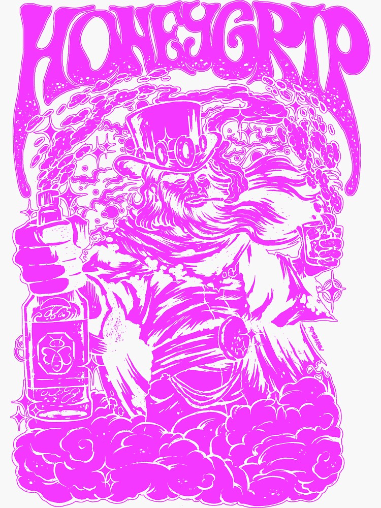 "Uncle Funkle: Mono Purple" Sticker for Sale by Honeygrip | Redbubble